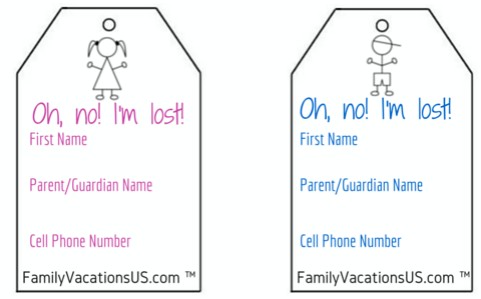 Kiddo ID Tag | Printables | Family Vacations US