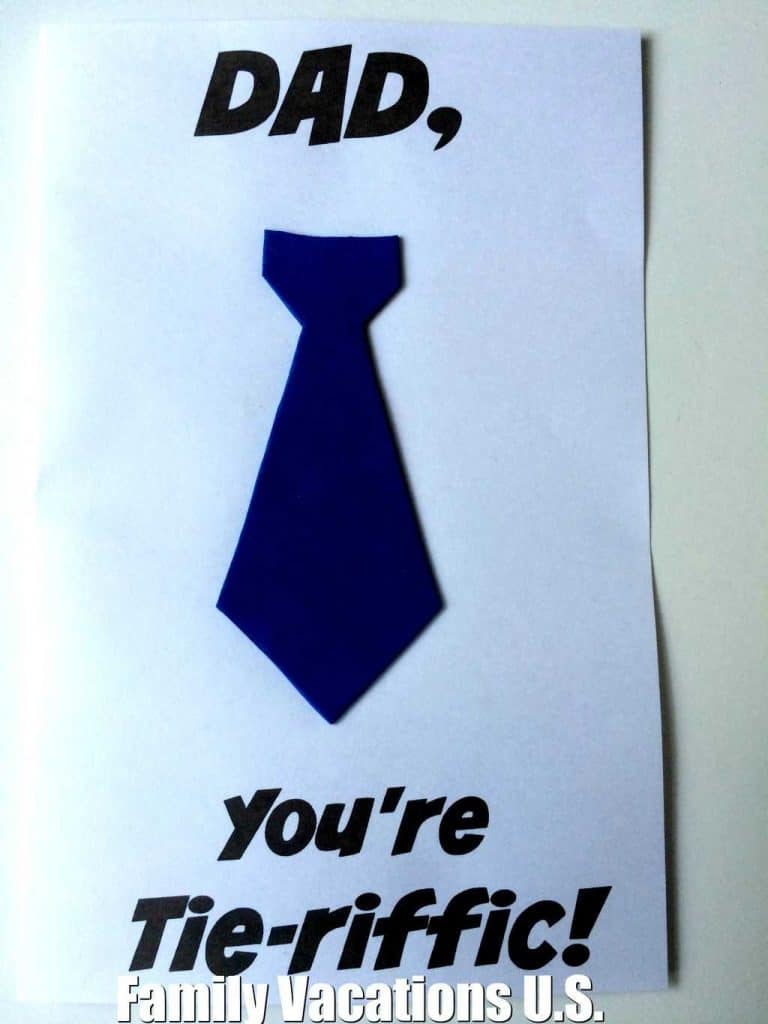 Craft Idea: Tie-riffic Card for Dad | Family Vacations U.S.
