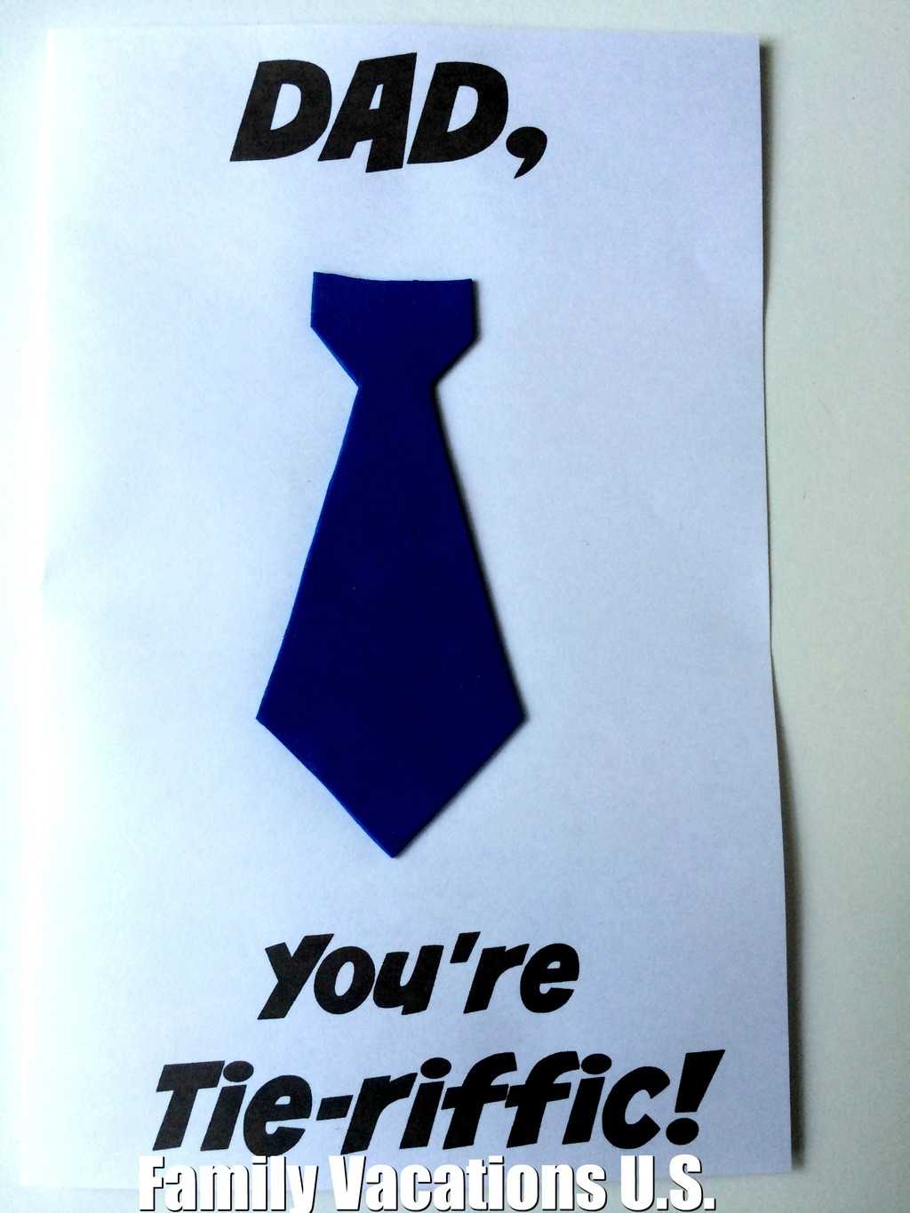 Craft Idea: Tie-riffic Card for Dad | Family Vacations U.S.